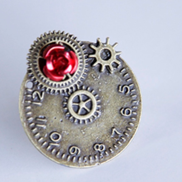 Handmade | Jewelry | Massive Clocks Ring Antique Bronze Handmade | Poshmark